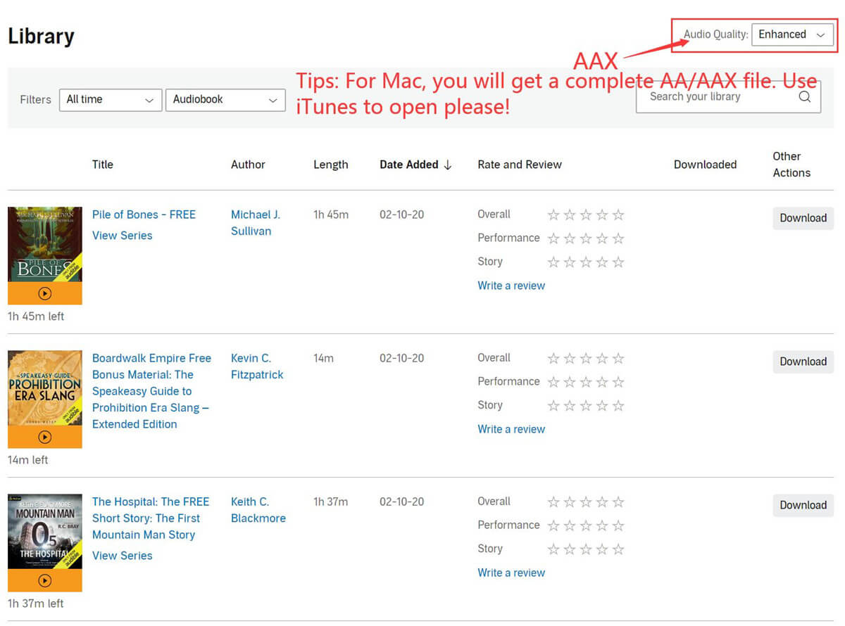如何将 Audible AA/AAX 书籍下载到计算机（视频指南）