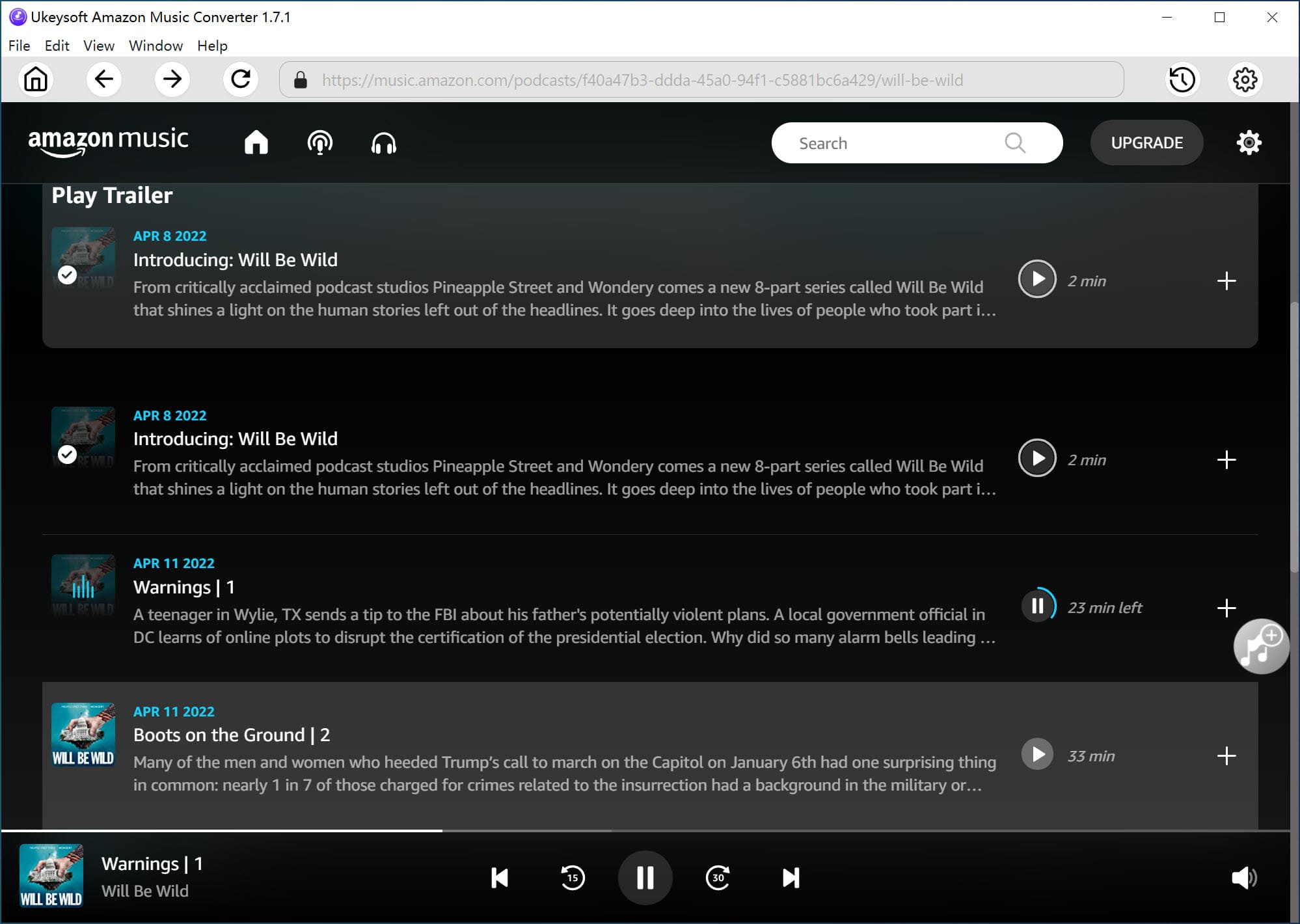 Play Amazon Music Podcast on iPod Nano/Shuffle/Classic